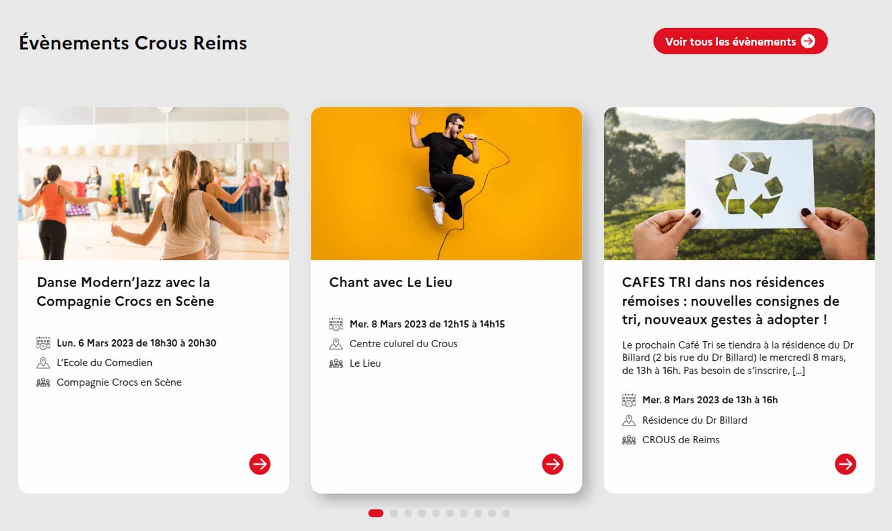 Nos événements directement dans votre agenda électronique - Crous Reims